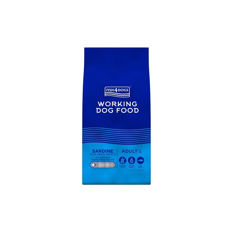 Fish4Dogs koeratoit sardiin suur graanul 12kg